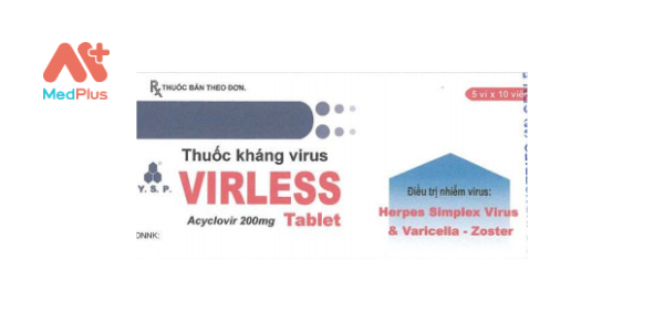 Thuốc Virless tablet 200mg: Liều dùng & lưu ý, hướng dẫn sử dụng, tác ...